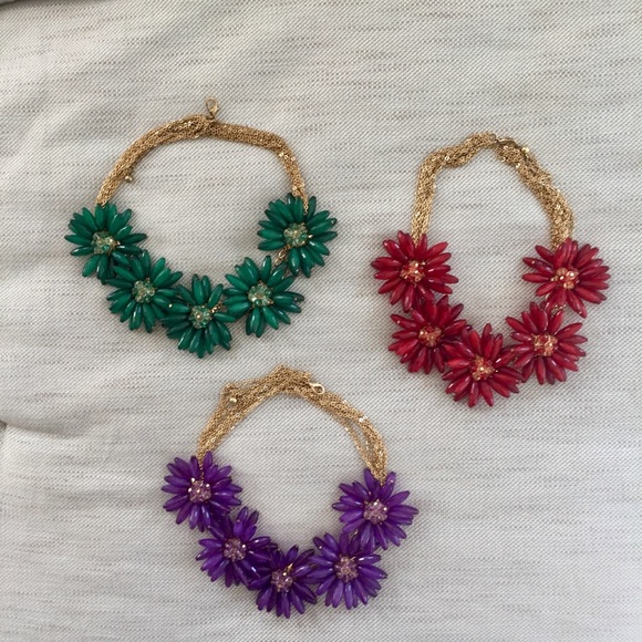 Nordstrom | Jewelry | Ruby Red Flower Statement Necklace | Poshmark